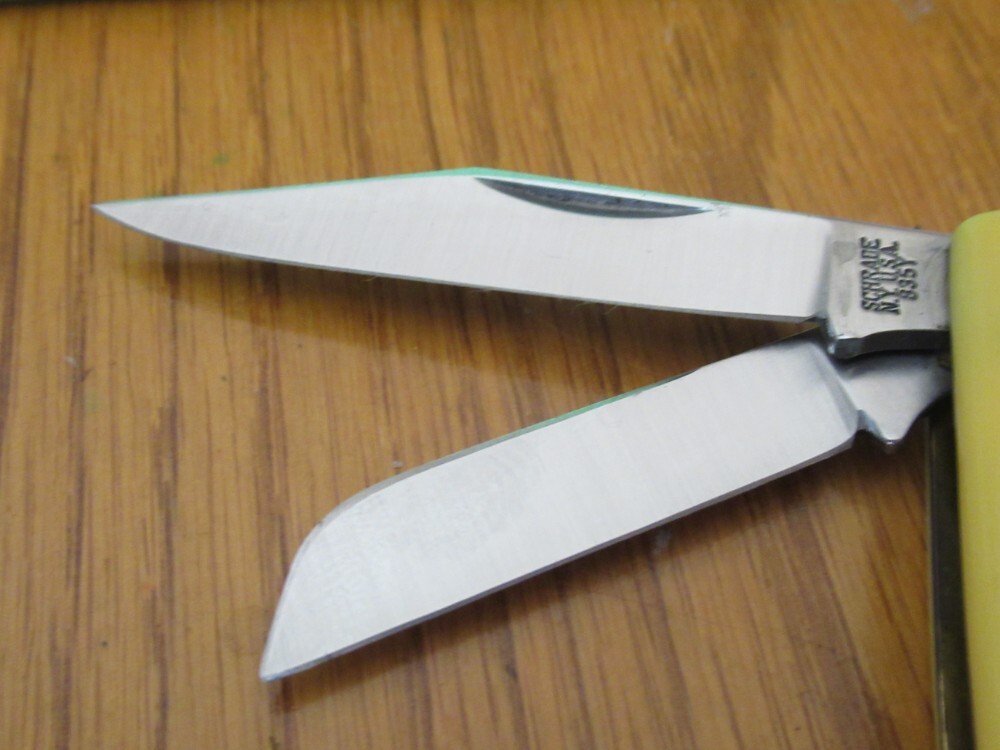 Schrade Yellow Birds Eye Mid Size Stockman Pattern # 835Y