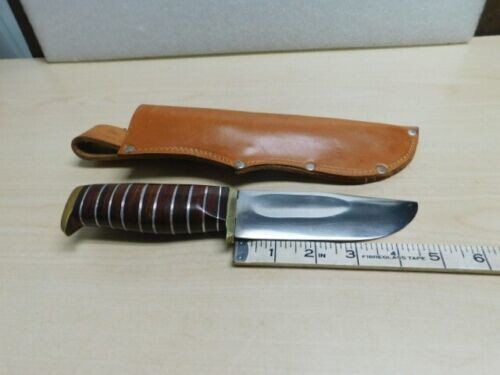 Vintage Elmer Keith Gil Hibben Hunting Knife Japan appears as new circa ...