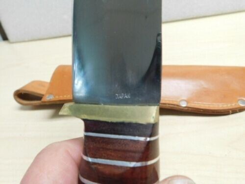 Vintage Elmer Keith Gil Hibben Hunting Knife Japan appears as new circa ...