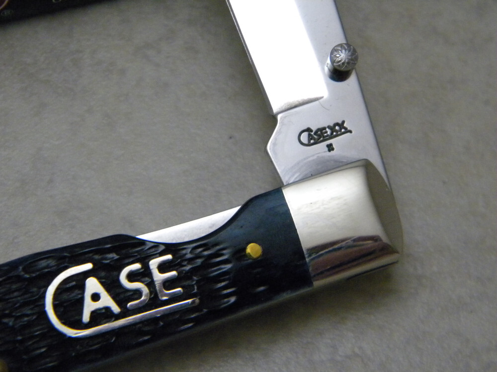 Case XX USA 2009 Mediterranean Blue 6154L Bone Trapperlock Knife in Box