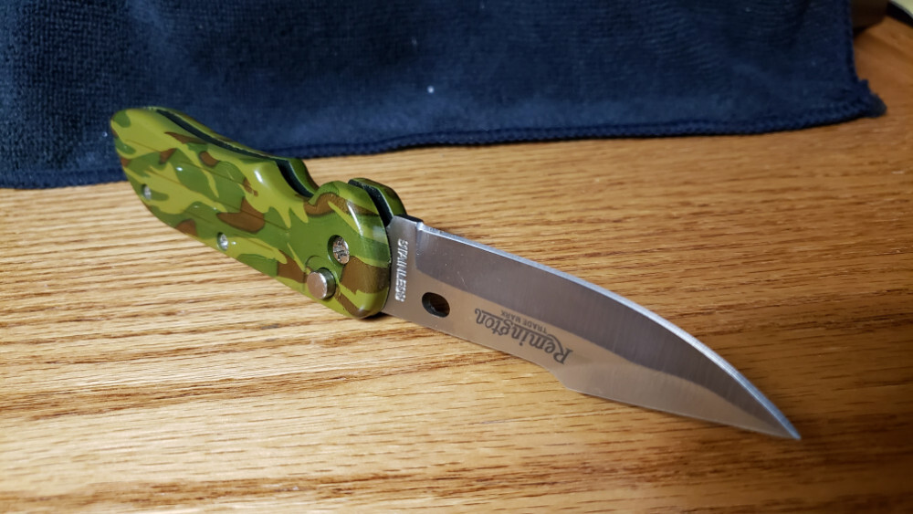Remington Automatic Push Button Side Opening Switchblade Knife, New in ...