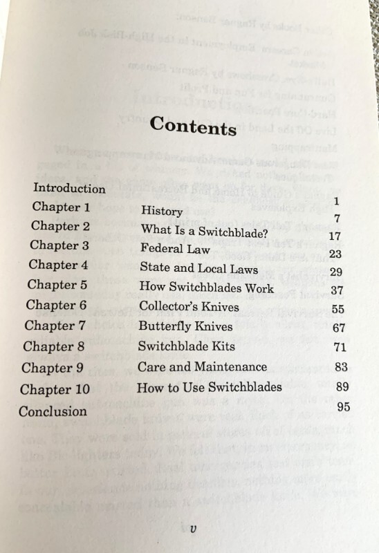 Switchblade Knife Book, "Switchblade-The Ace of Blades" by Ragnar Benson