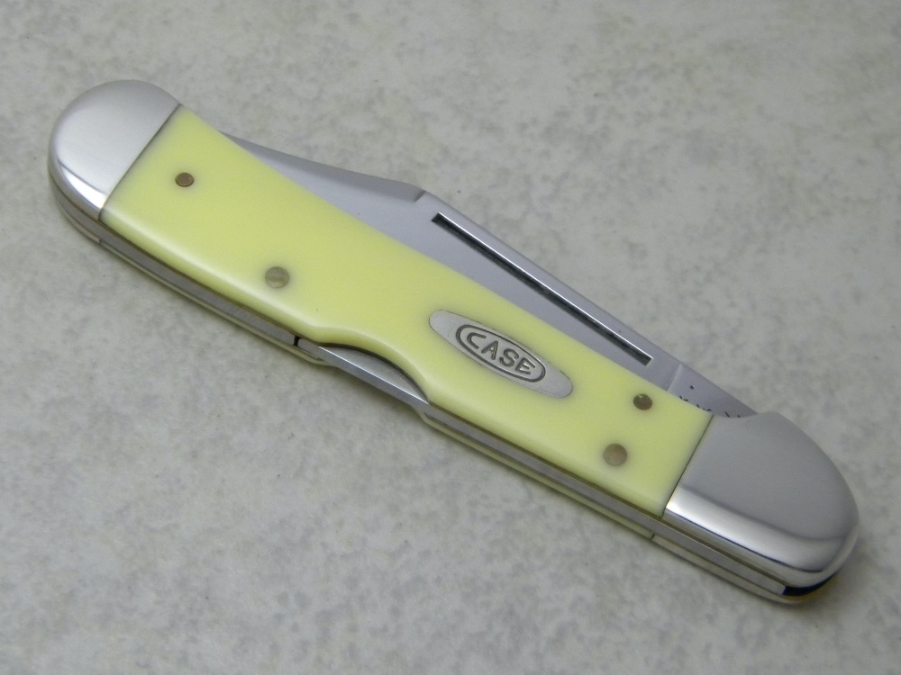 Case XX USA 2000 Yellow 31549L CV Copperlock Knife