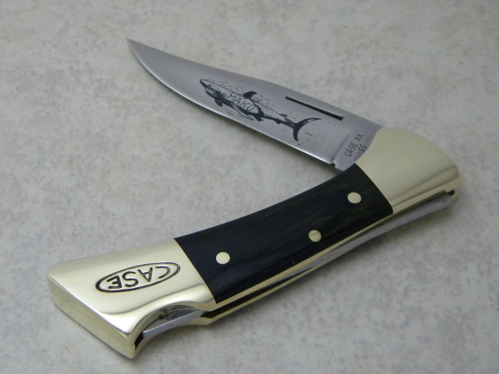 Case XX SS USA 9 Dot 1981 Wood P158 LSSP Mako Lockback Knife