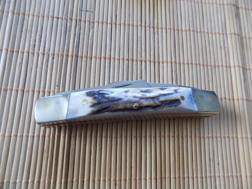 Custom Congress Stag knife by Larry Albritton Four Blade