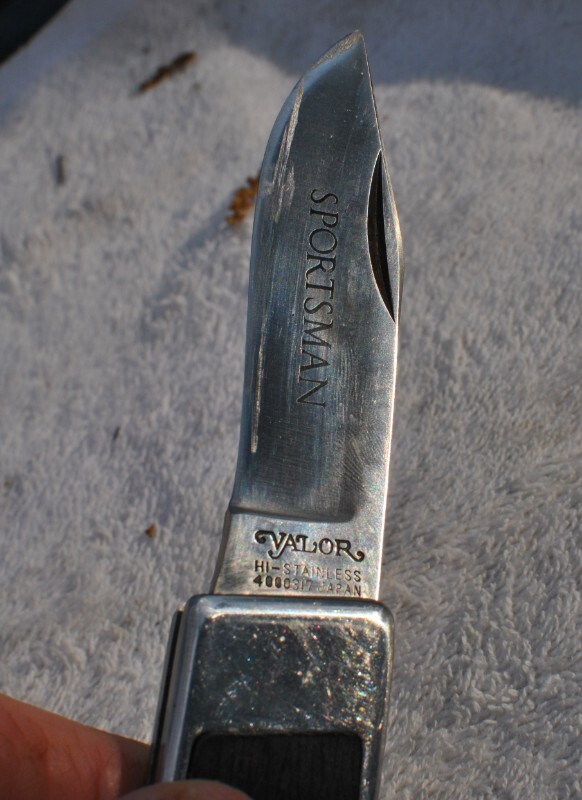 Valor Japan Large Tab Lock Folding Hunter 4" Closed Mint 1980's Knife ...