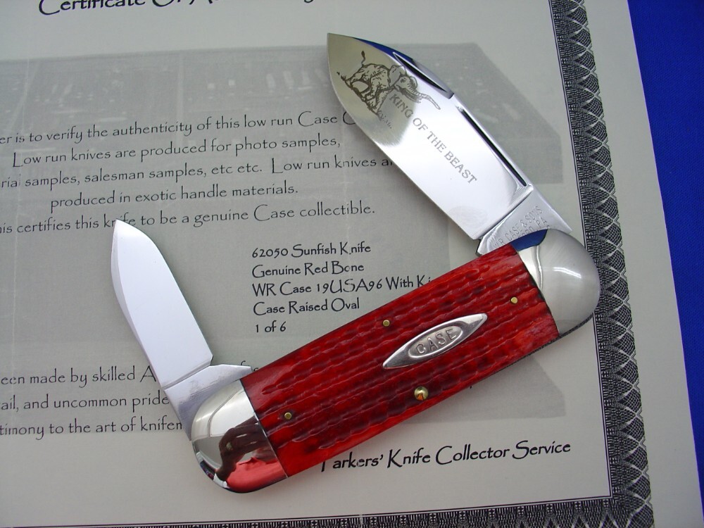Case XX Classic Sunfish/Toenail Genuine Red Bone 1 of 6 King of The Beast