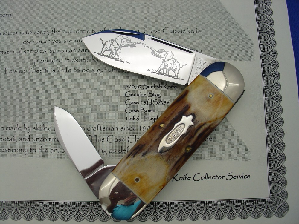 Case XX Classic Sunfish/Toenail Genuine Stag Handle 1 of 6 Dueling Bull ...