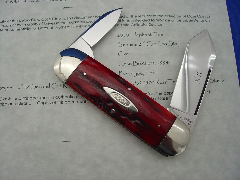 Case XX Classic Sunfish/Toenail Genuine Second Cut Red Stag Knife ...