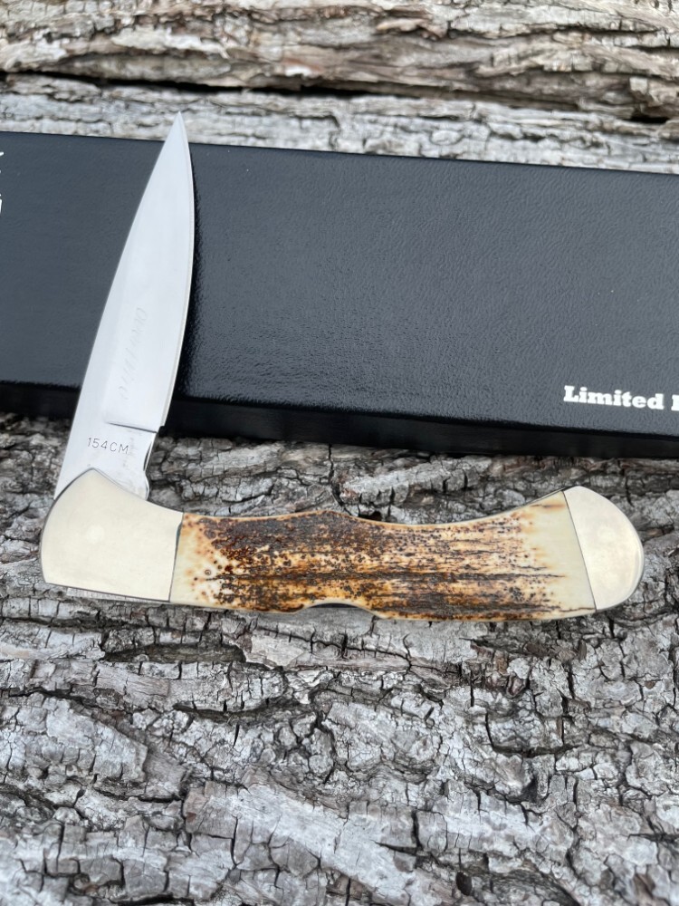 BUCK CUSTOM 532 MAMMOTH IVORY 154 CM CHUCK BUCK SIGNED LOCKBACK