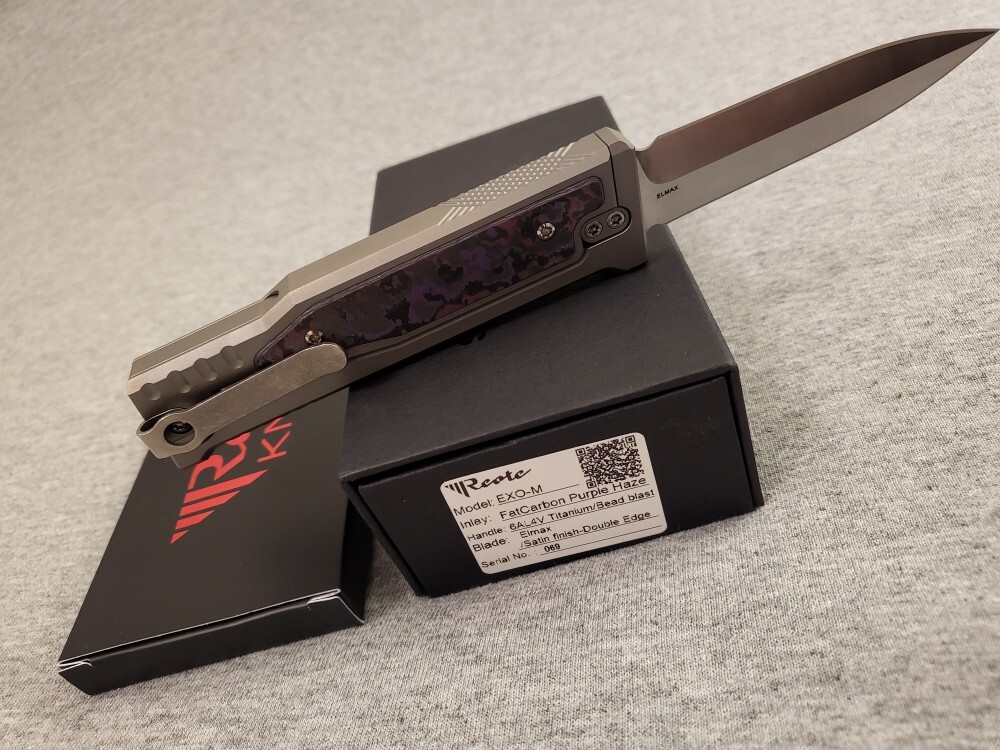 *NIB* REATE EXO-M GRAVITY OTF KNIFE w/FAT CARBON TITANIUM HANDLE