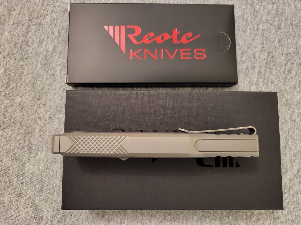 *NIB* REATE EXO-M GRAVITY OTF KNIFE w/FAT CARBON TITANIUM HANDLE