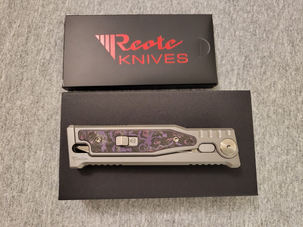 *NIB* REATE EXO-M GRAVITY OTF KNIFE w/FAT CARBON TITANIUM HANDLE