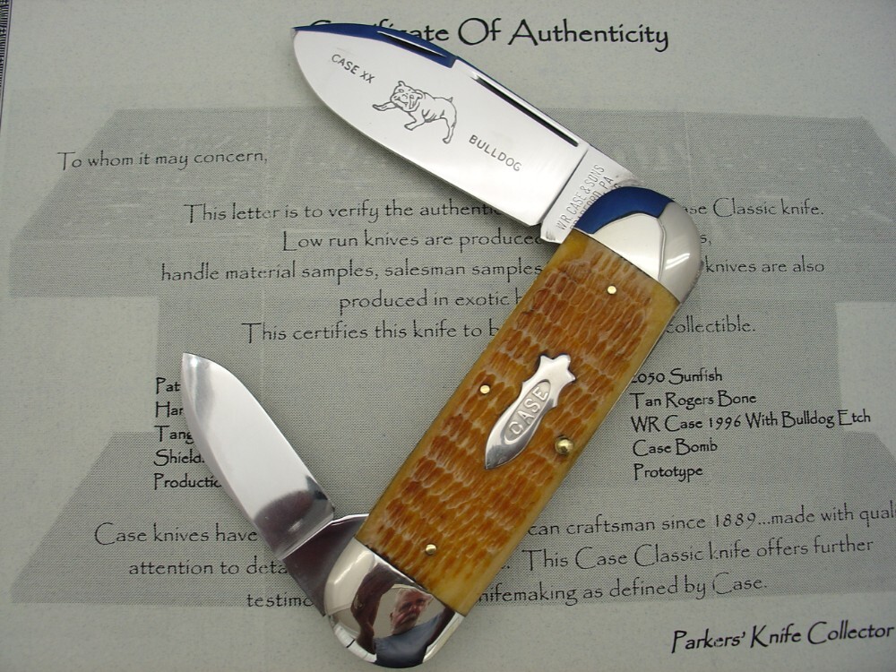 Case XX Classic Sunfish/Toenail Tan Rogers Bone Prototype Knife With ...