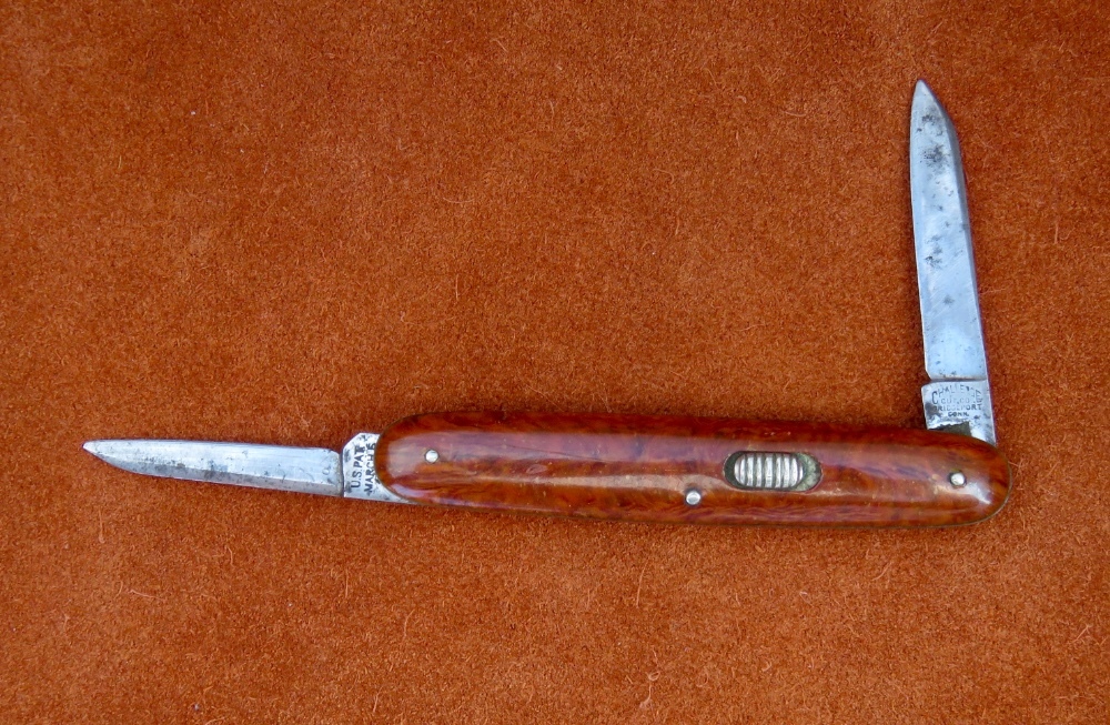 Vintage Antique Folding Pocket Knife Challenge Bridgeport Celluloid ...
