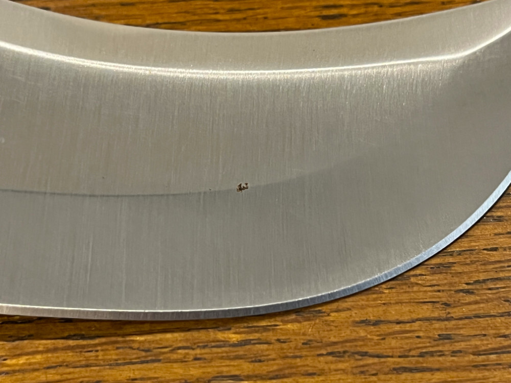 Custom 10" Trailing Point Hunting Knife w/Large Brass Guard & Pommel ...