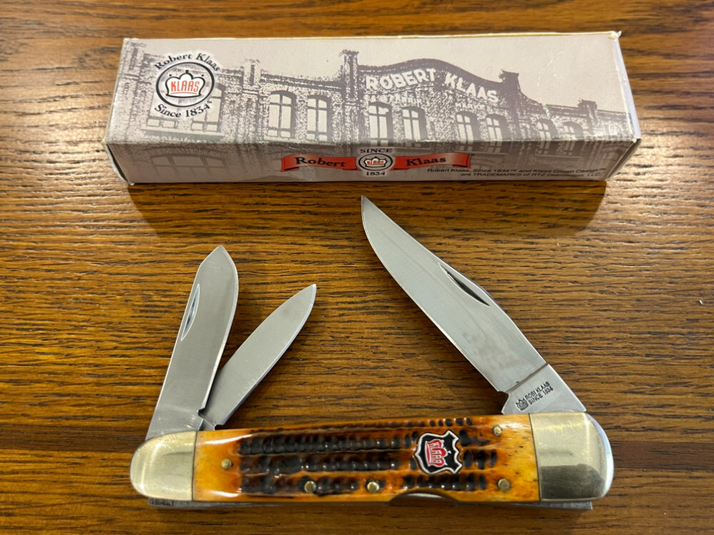 Kissing Crane Robert Klaas KC6331BR Stockman Folding Knife w/Jigged ...