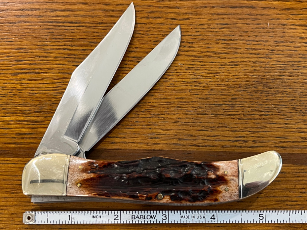 Marbles 5 1/4" 2-Blade Clasp Knife w/Stag Scales