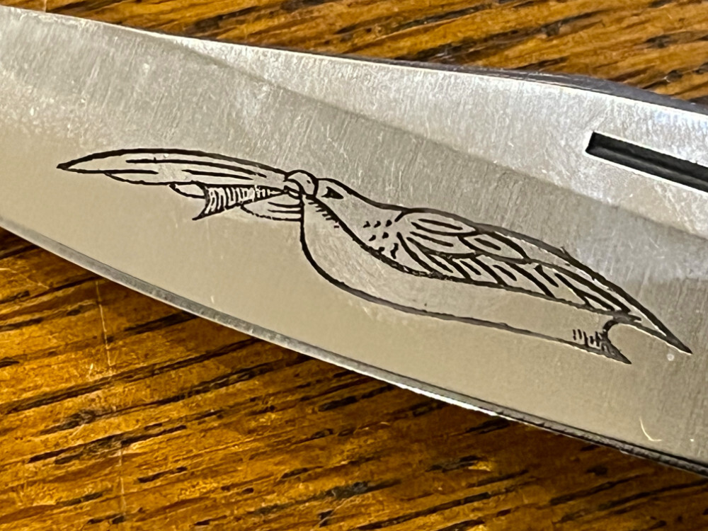Parker-IMAI K267 Lockback Folding Knife w/Carved Smooth Bone Scales Japan