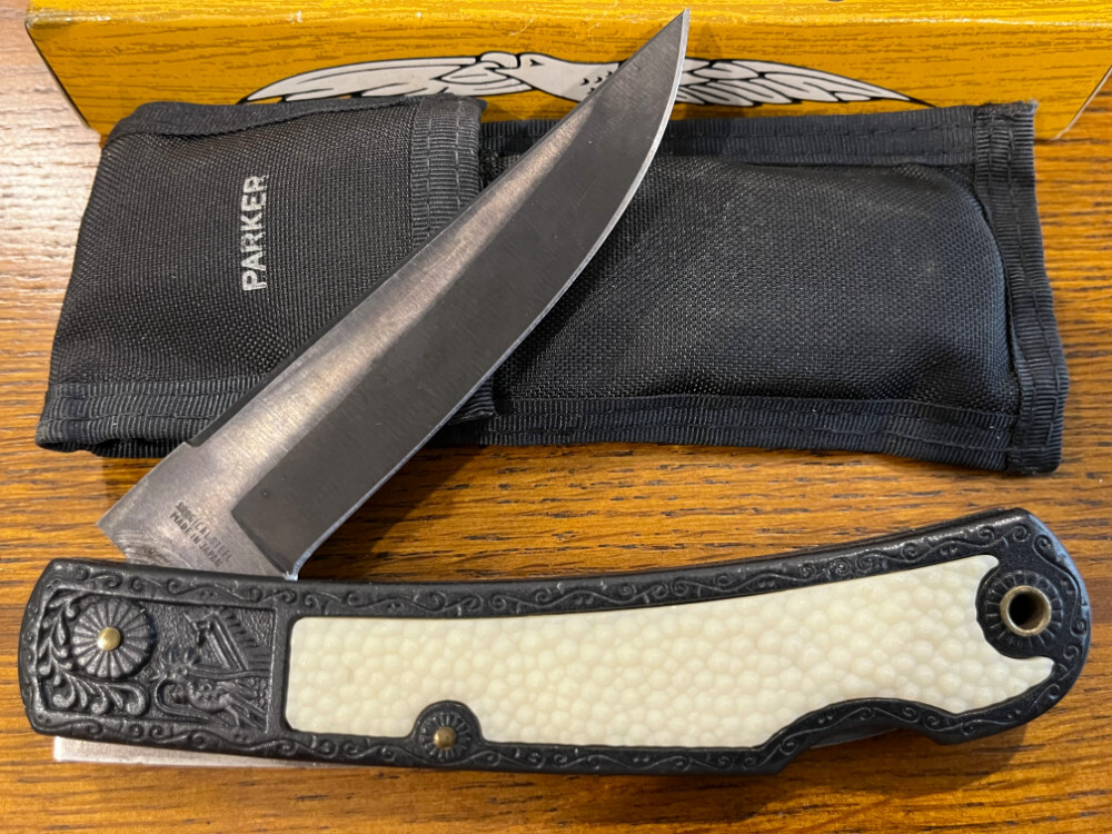 Parker Cut. Co. "Black Dragon" Shogun Single-Blade Folding Knife Japan