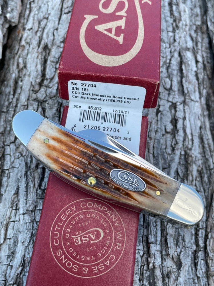 CASE XX ** 2021 CCC EXCLUSIVE NUMBERED DARK MOLASSES SOWBELLY HAS COA