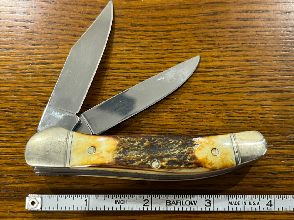 Boker Tree Brand 2-Blade Copperhead Knife w/Stag Scales Germany