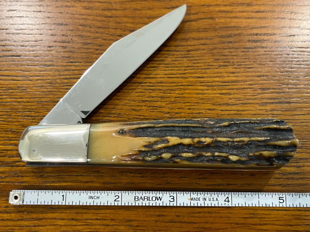 Limited Edition NKCA 1983 Prototype Single-Blade Barlow Knife w/Stag Scales
