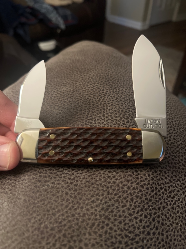 Vintage Union Cut Co Beatiful Reddish Bone Handle Sunfish/Toe Excellent ...