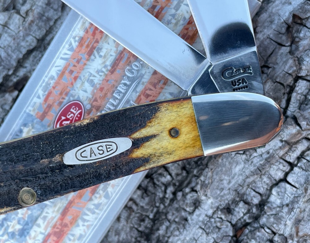 CASE XX ** 1994 STAG DOG LEG TRAPPER NICE STAG