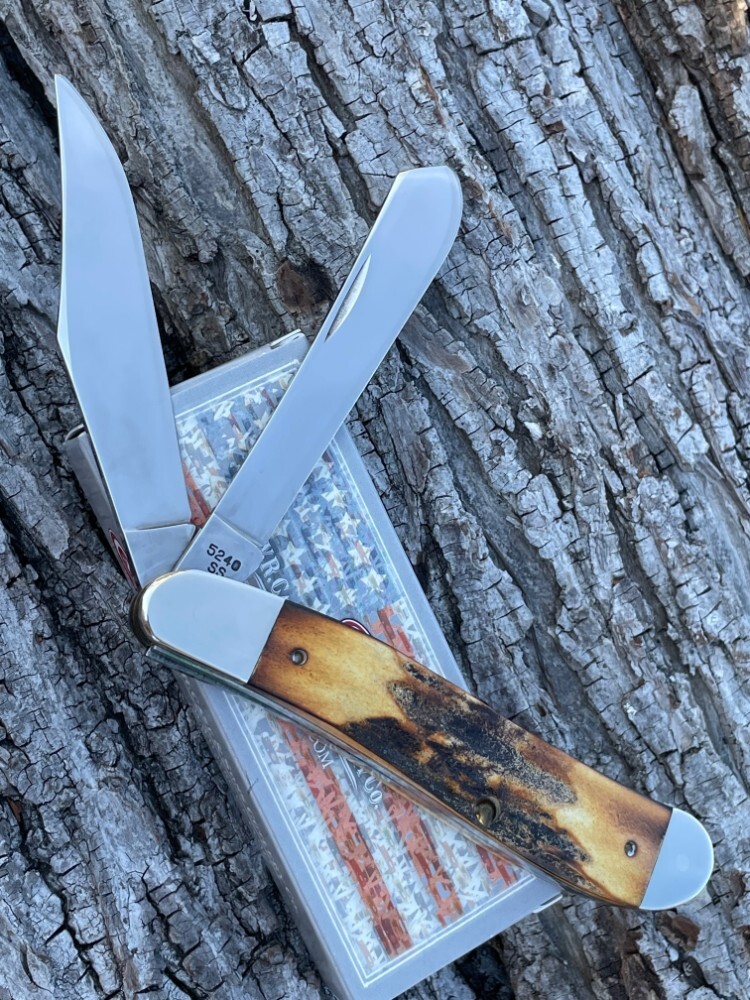 CASE XX ** 1994 STAG DOG LEG TRAPPER NICE STAG