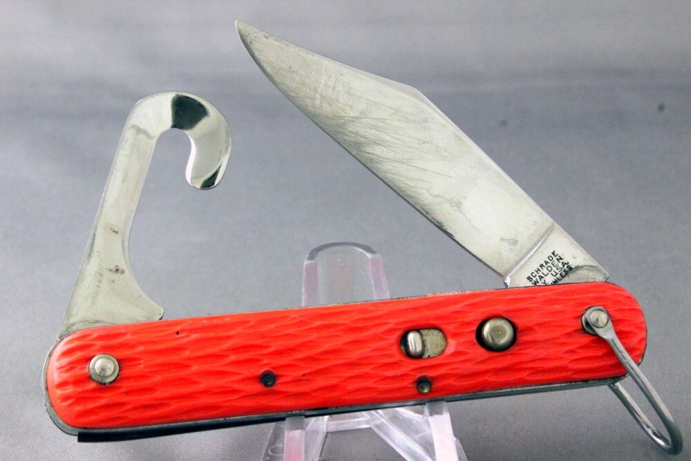 SCHRADE WALDEN Korea/Viet Nam Era Paratroopers Knife with Clip & Shroud ...