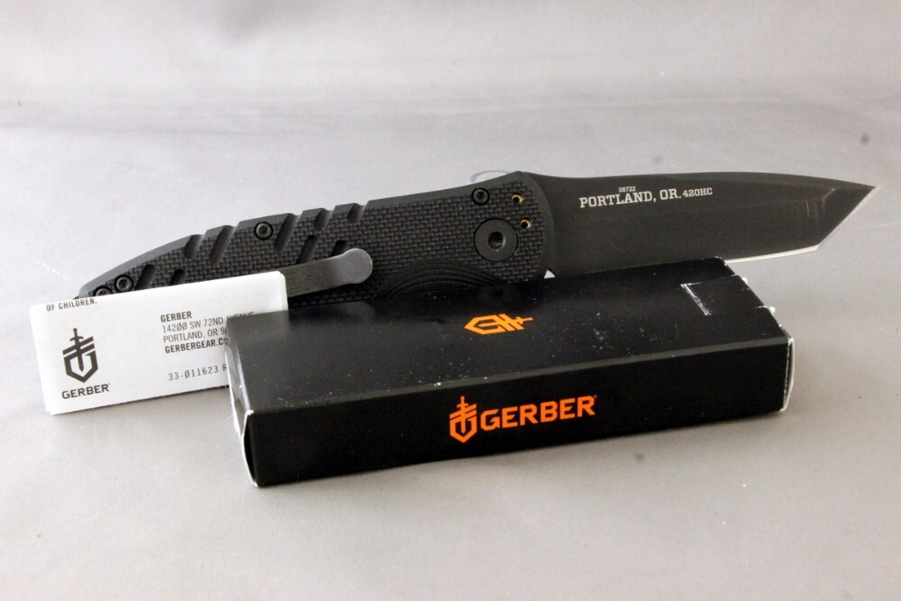 GERBER 08722 PROPEL Automatic Knife, Tanto Blade, G-10 Handles, NIB ...