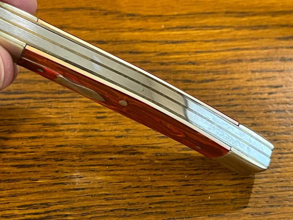 Fight'n Rooster Ltd Ed 1989 "Rose of Sharon" 3-Blade Stockman w/Red ...