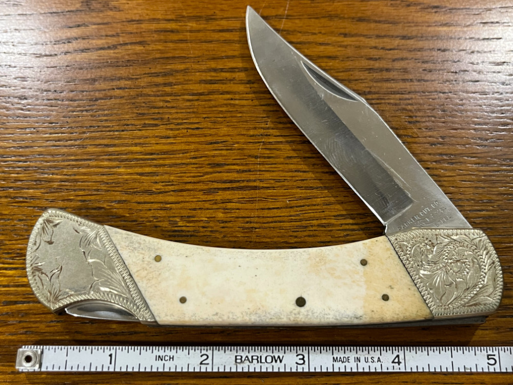 Parker Cut. Co. 1980 Big Lou Single-Blade LockbackKnife w/Smooth Bone ...