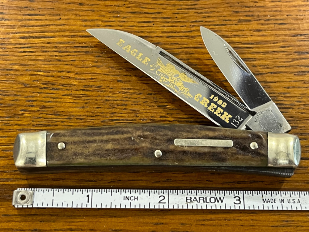Fight'n Rooster Ltd Ed 1982 "Eagle Creek" Irish Congress Knife w/Smooth ...
