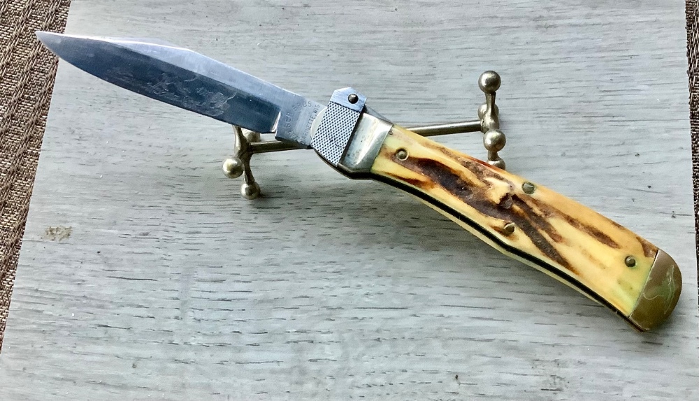 Jaeger Bros , with rare etching , on blade and bolster