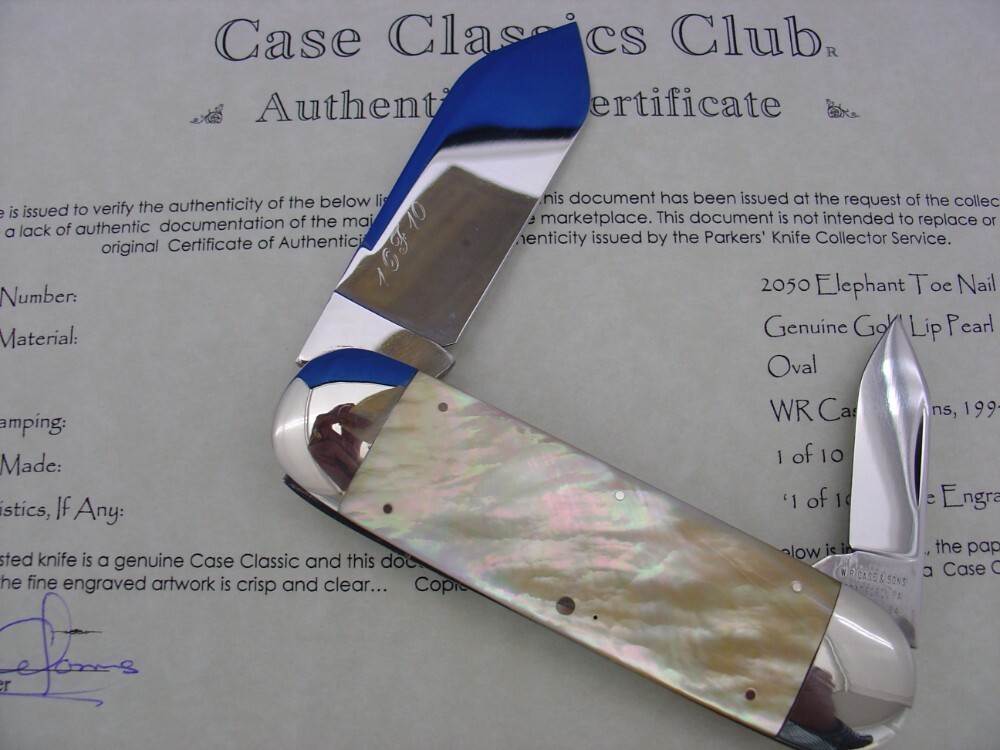 Case XX Classic Sunfish/Toenail Genuine Gold Lip Pearl 1 of 10 Knife