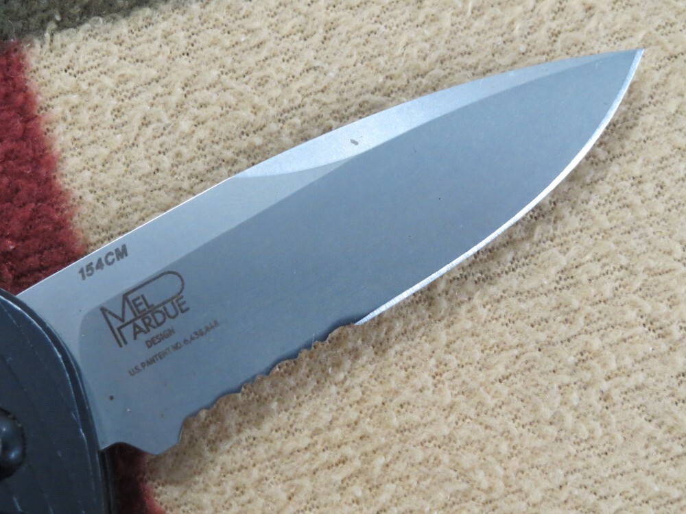 Benchmade 5500 AUTO Mini Presidio 2.97" Satin 50/50 Blade, 154 CM Mel ...