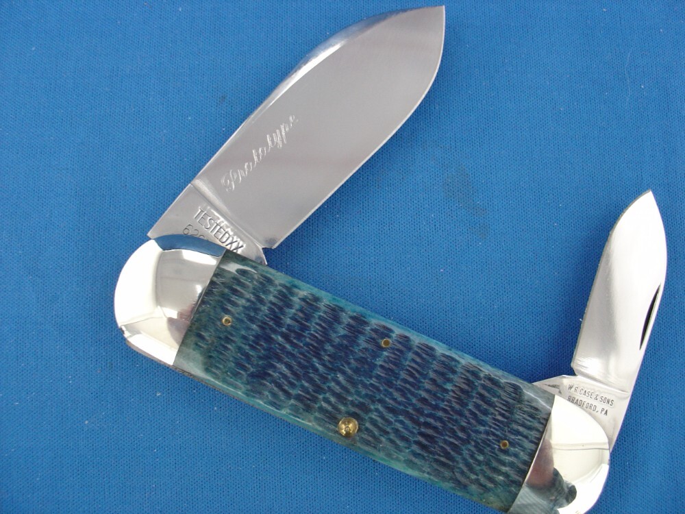 Case XX Classic Sunfish/Toenail Genuine Blue Bone Knife With Elephant ...