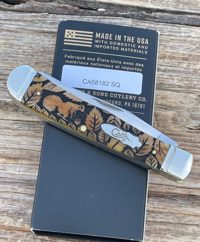 CASE XX ** SFO 2024 ANTIQUE BONE WLDLIFE SERIES SQUIRREL TRAPPER