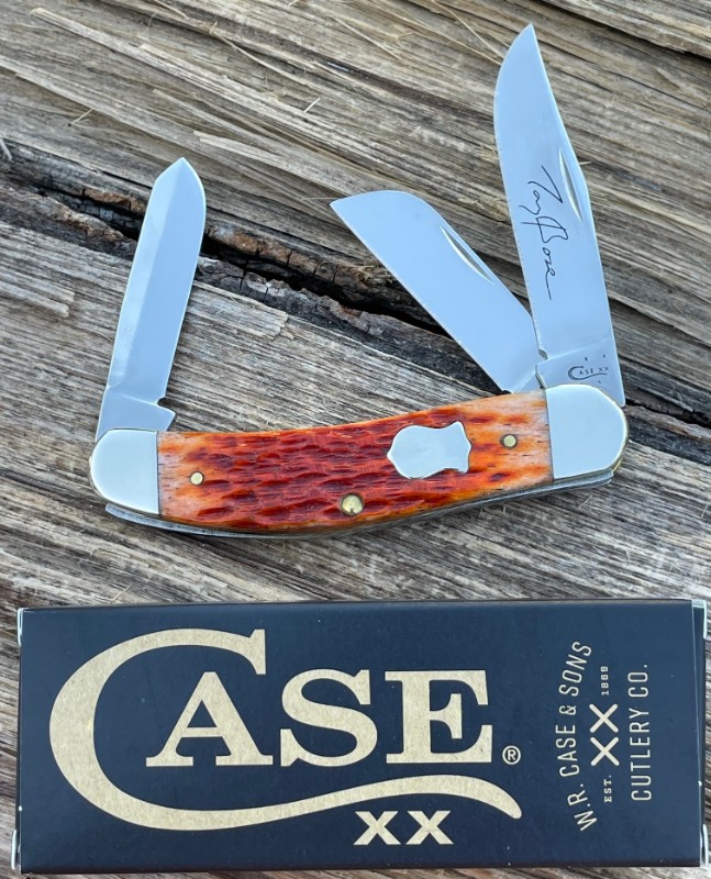 CASE XX *** 2016 BADGE SHIELD CHESTNUT JIG BONE SOWBELLY