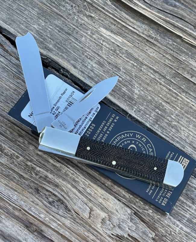 CASE XX ** SFO 2024 ANTIQUE BONE SNAKE SKIN RAZOR