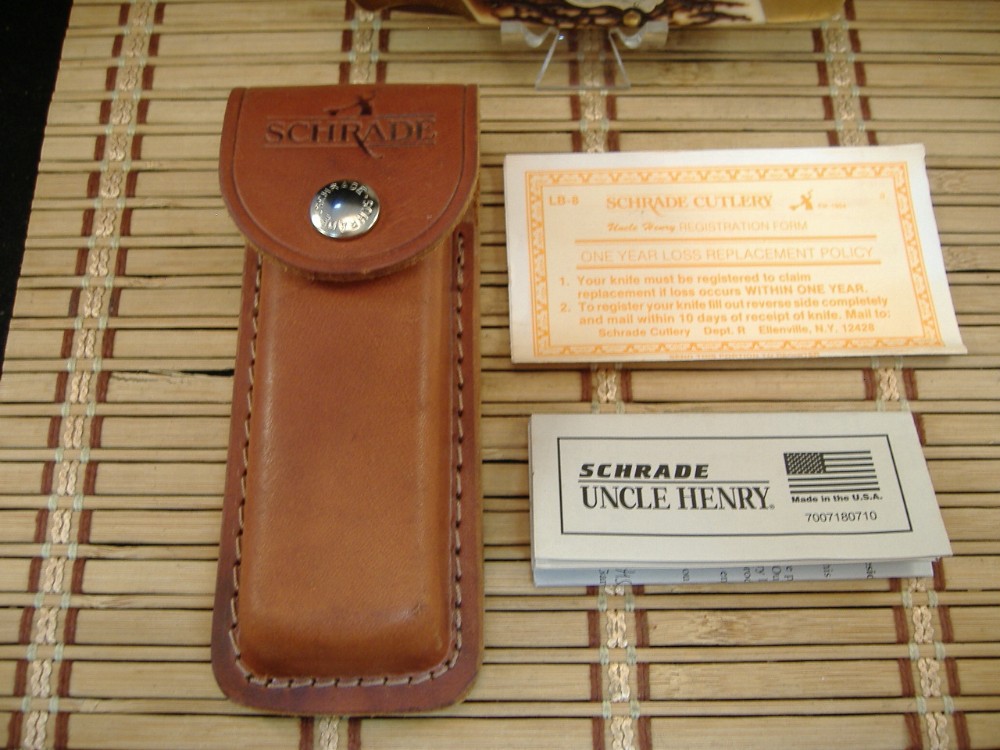 SCHRADE UNCLE HENRY LB8 PAPA BEAR U.S.A MADE MINT VINTAGE LARGE ...