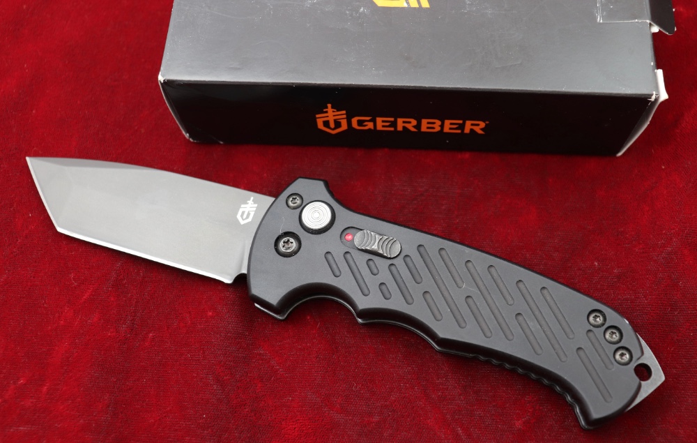 Gerber Auto 06 Tanto S35V Blade Automatic Knife Black Aluminum