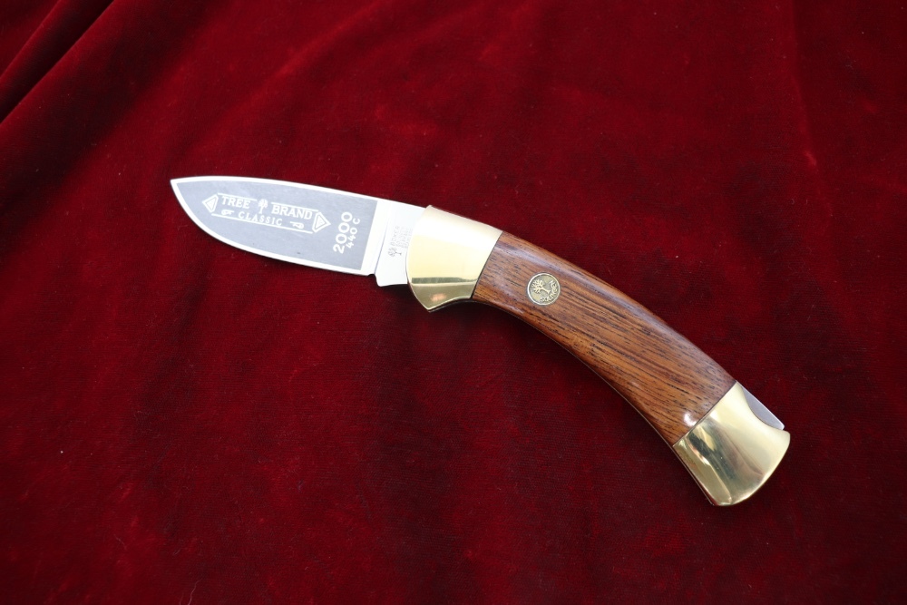 Boker Tree Brand Classic 2000 Wood Lockback Folding Knife Solingen Germany