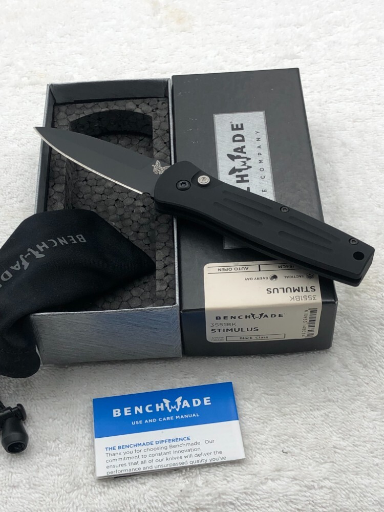 Benchmade 3551 BK Stimulus Push Button Automatic Knife With Integrated ...
