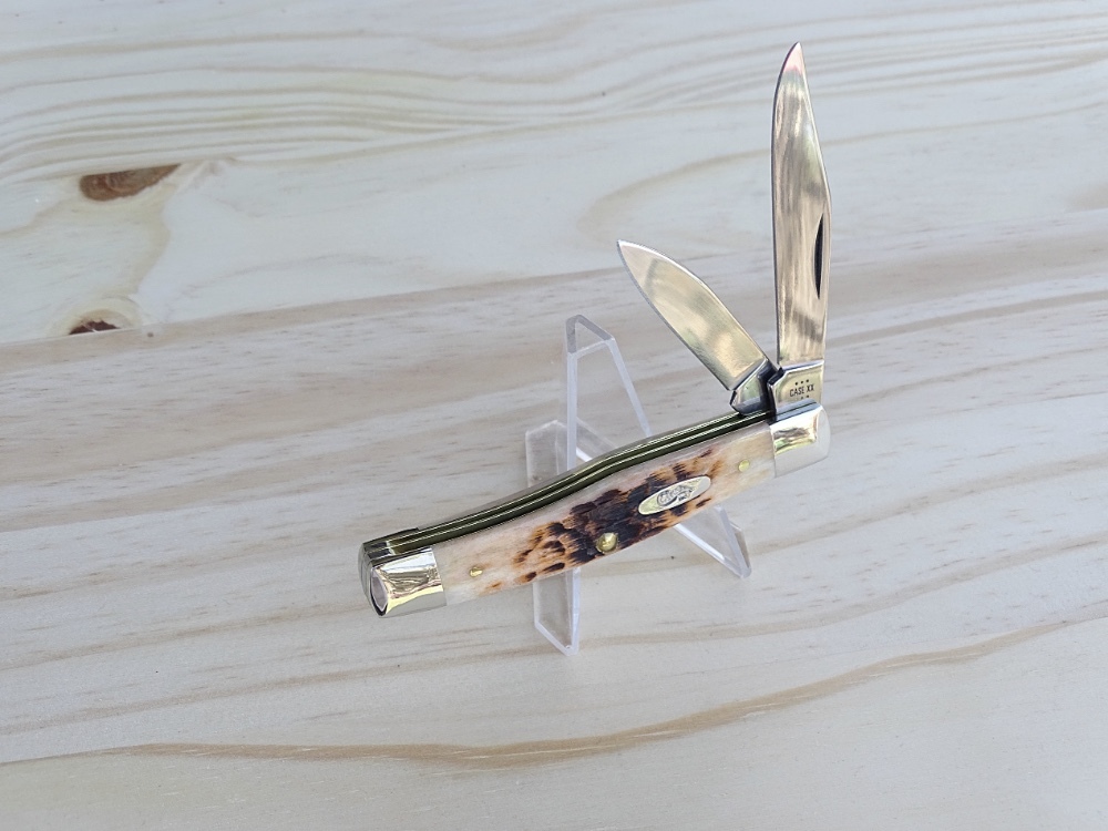 Case Cutlery Small Texas Jack Amber Bone Folding Knife - 00077