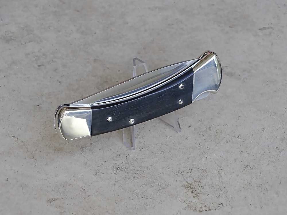 Buck 110 Folding Hunter Knife - Nickel Silver S30V Drop Point Blade - NEW