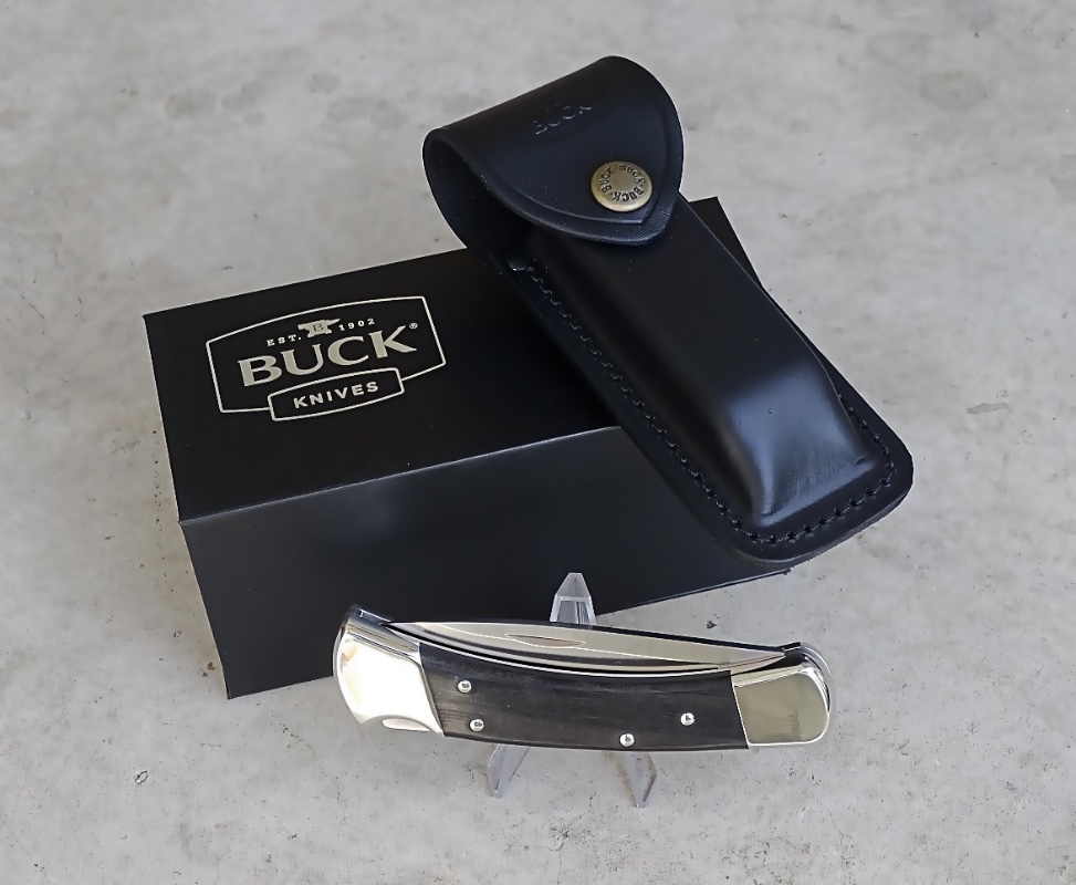 Buck 110 Folding Hunter Knife - Nickel Silver S30V Drop Point Blade - NEW