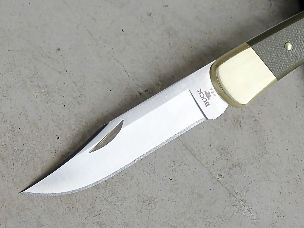 Buck 110 Folding Hunter Knife, Exclusive, OD Green Micarta Scales S45VN ...